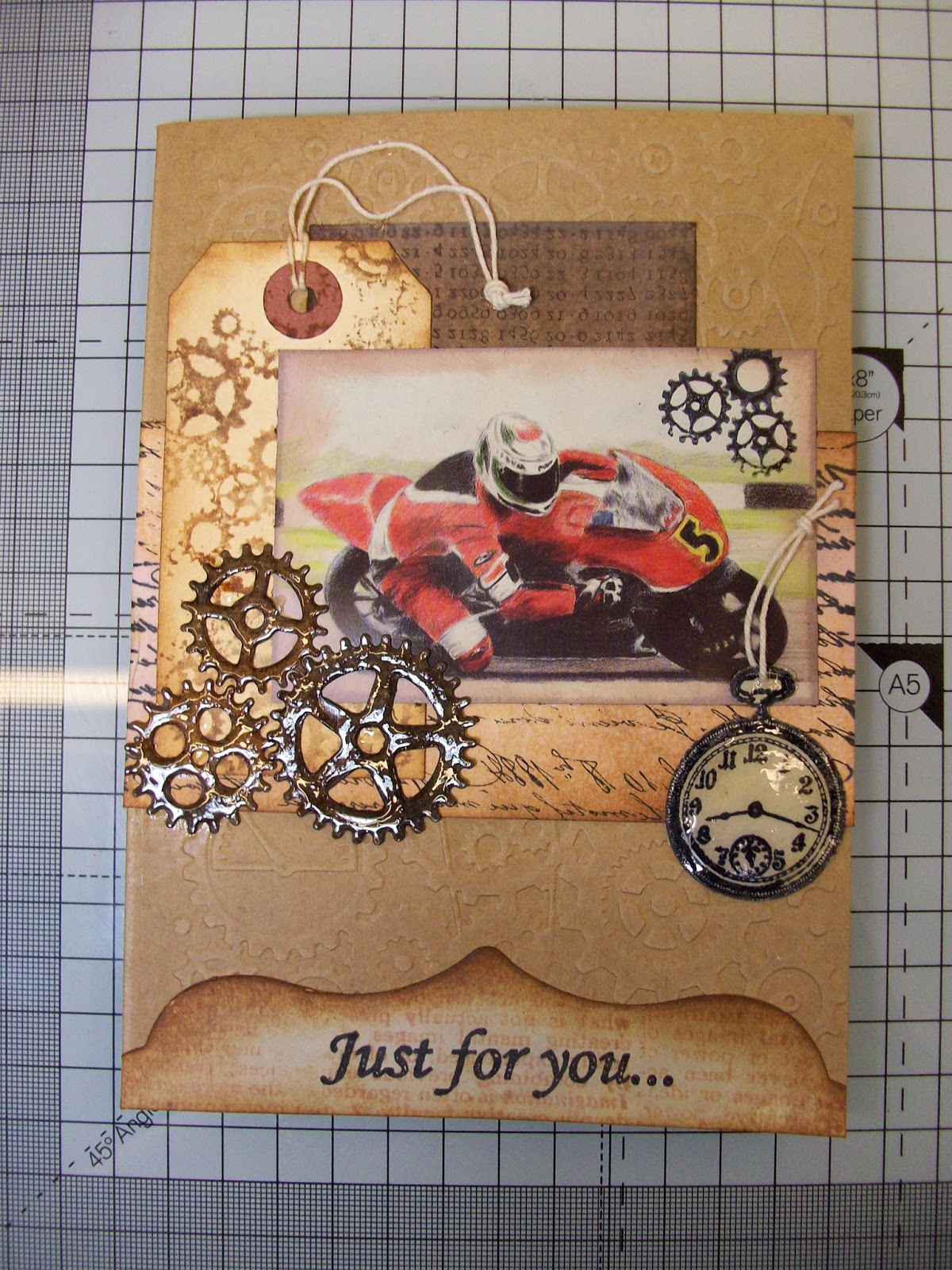 Anne and Paul's: Shaped Steampunk Card