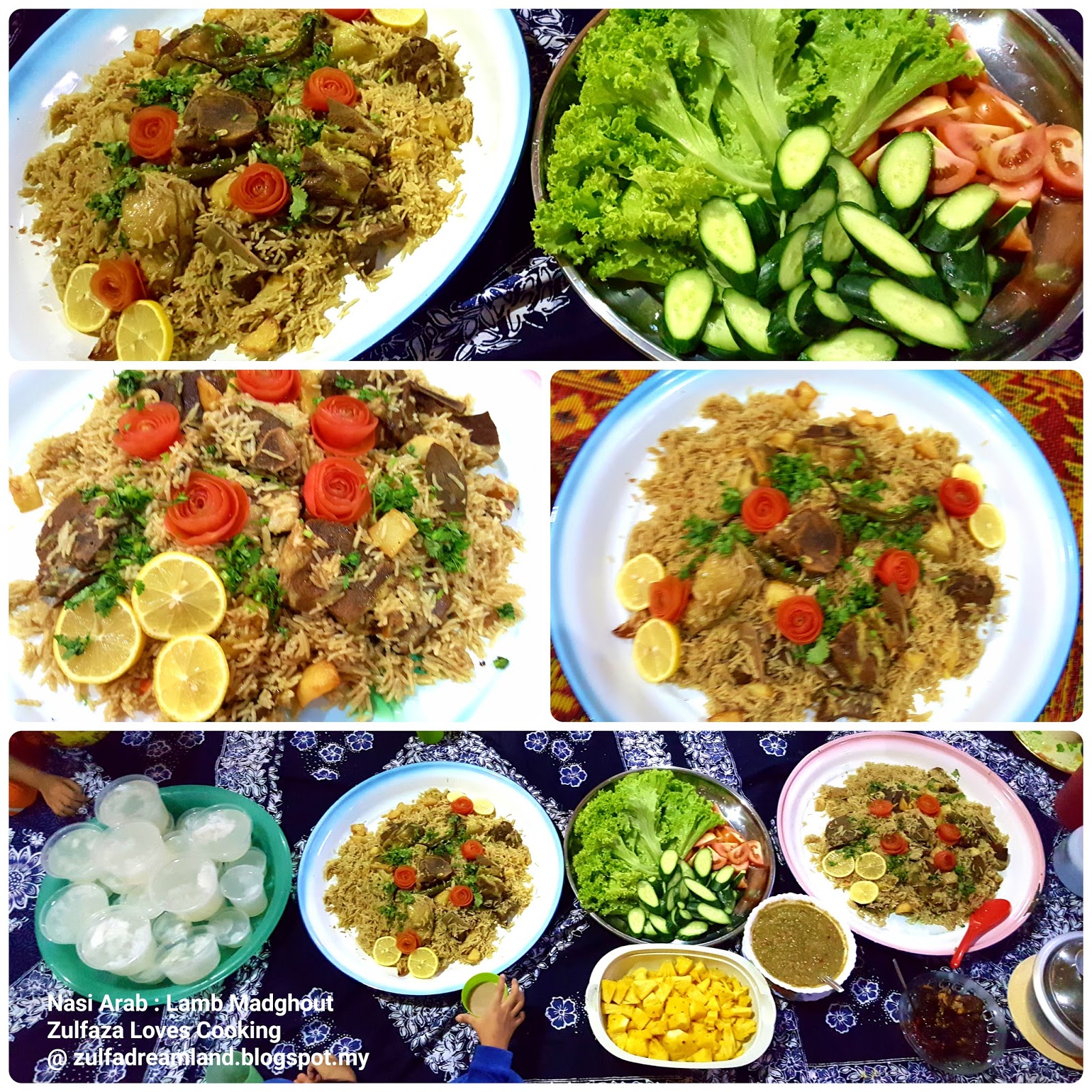 ZULFAZA LOVES COOKING: Menu iftar 6 Ramadhan : Nasi Arab Lamb Madghout