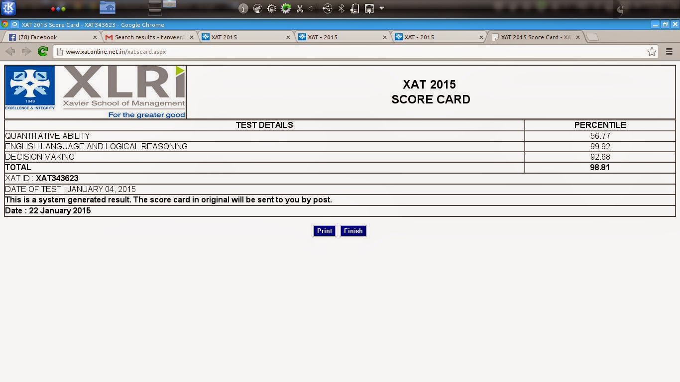 DAILY EXERCISES: XAT 2015 SCORECARD!