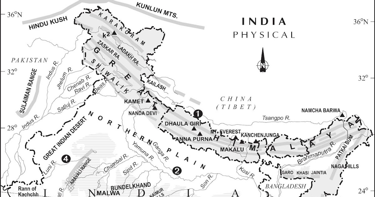 UPSC general studies and current affairs 2015: Physical Features Map of ...