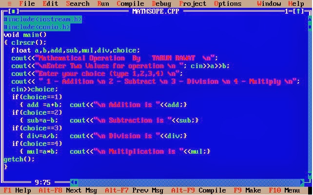 C Programming Mathematical Operations