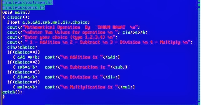 C++ Programming: Mathematical Operations (+,-,*,/)