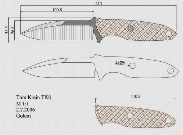 facón chico: Moldes de Cuchillos