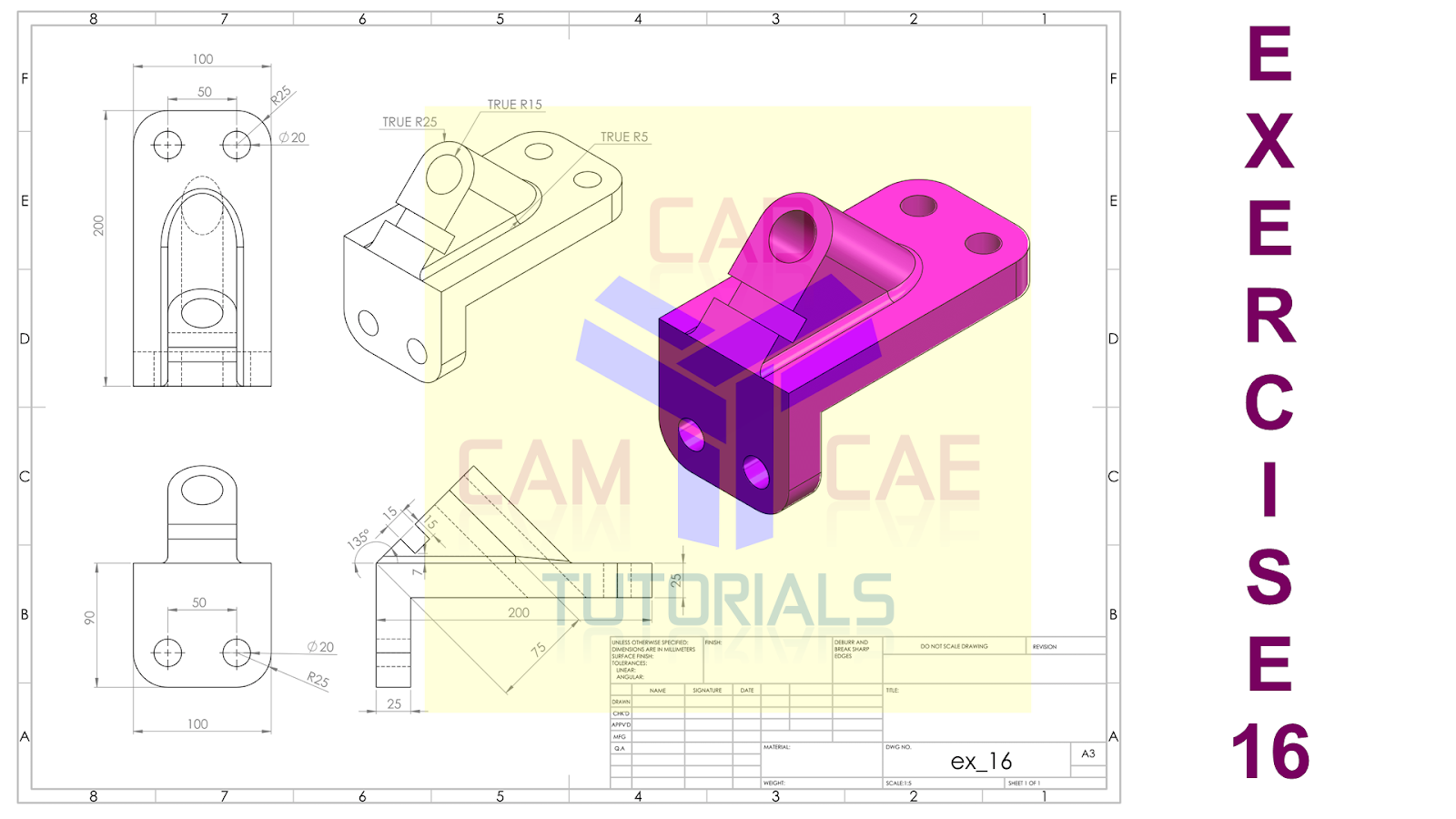 Cad Cam Cae Tutorials 2d Drawings Beginners Tutorials