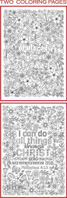 RicLDP Artworks: Two Coloring Pages (I CAN DO ALL THINGS & DO WHAT U LOVE)
