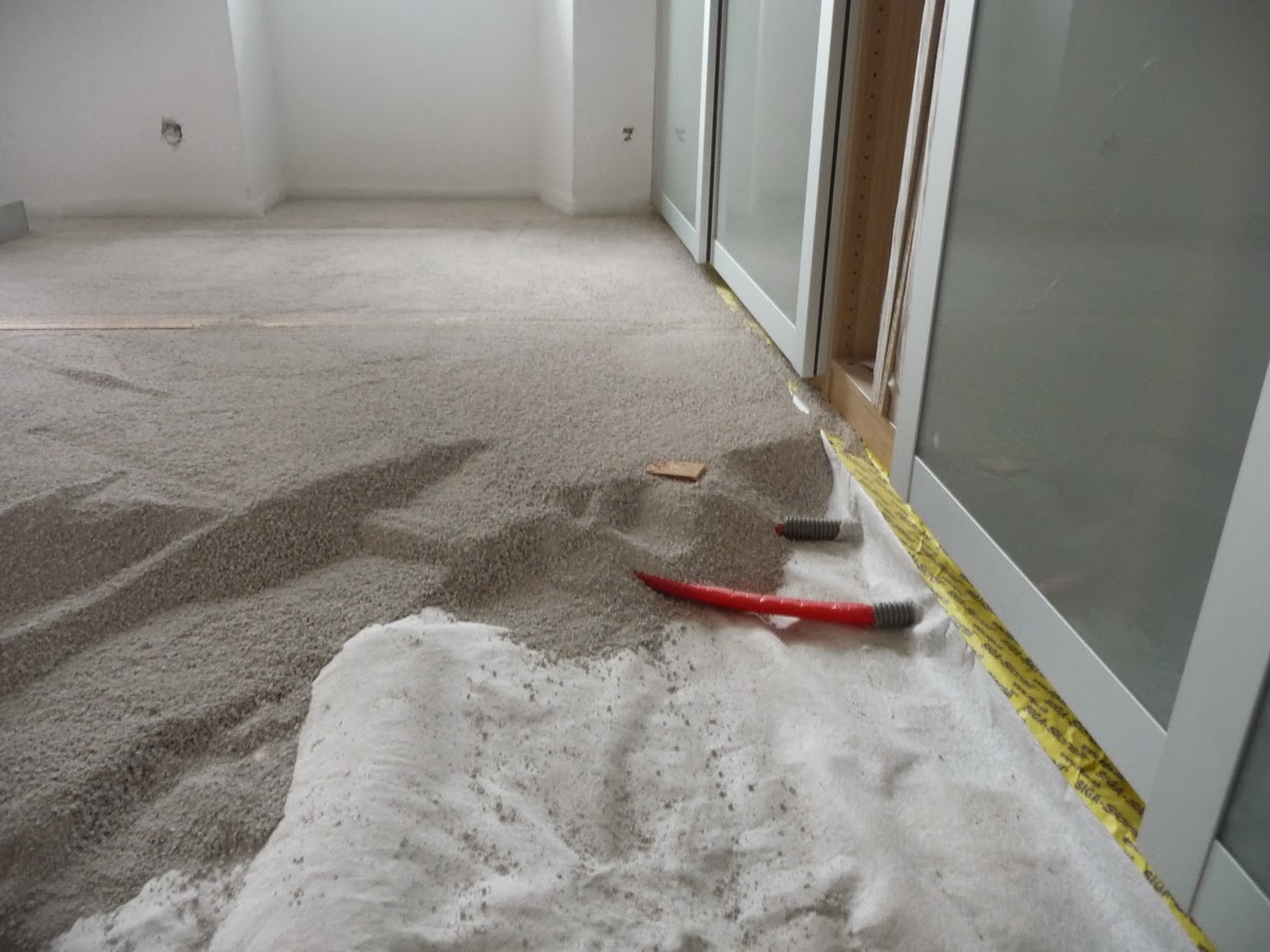 Rénovations: Pose de la chape sèche