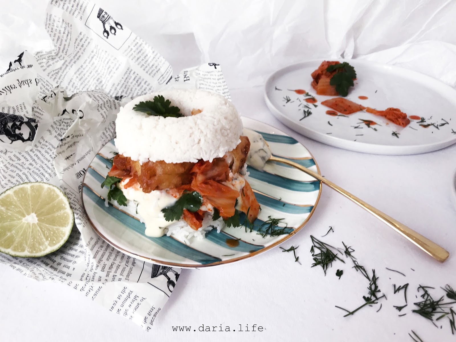 daria.life: Fisch - Reis - Bagel mit Kimchi