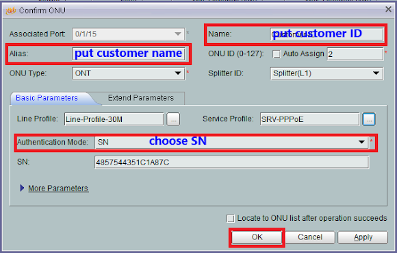 How to configure register Huawei ONT as bridge by U2000