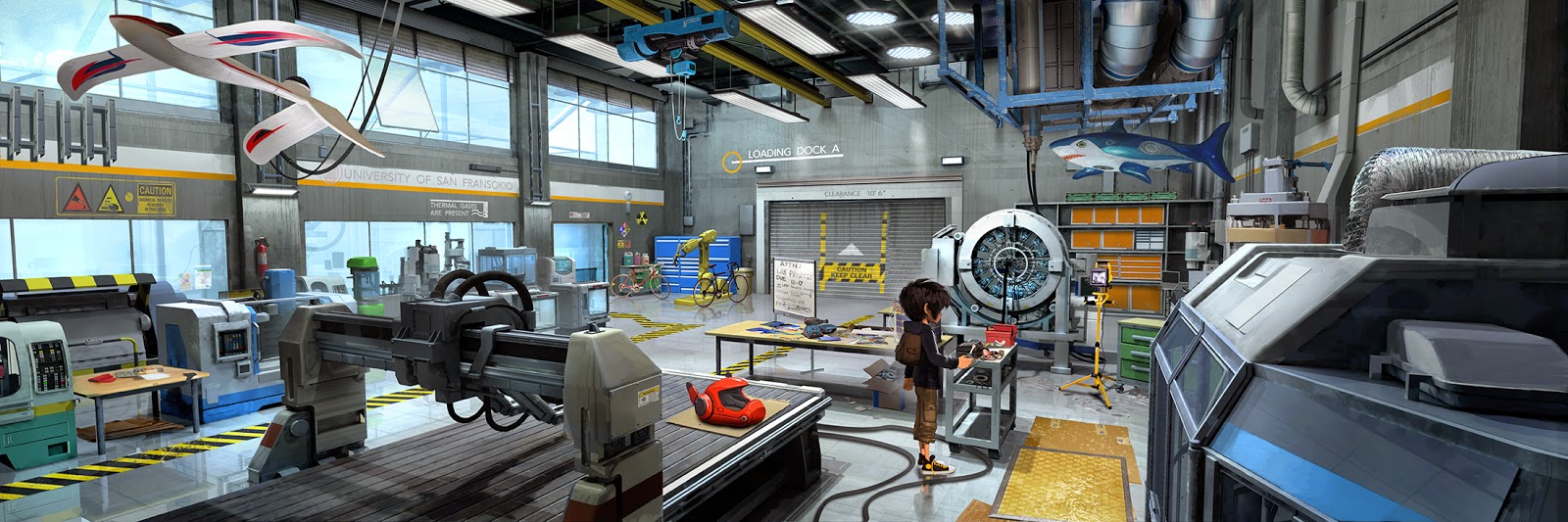 Jim Martin Concept Art: The Tech Lab is full of stuff