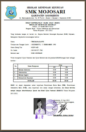 `: SKHU Sementara SMK Mojosari