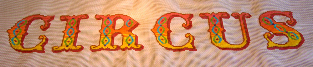 Hook, Line & Sink Her: Completed cross-stitch