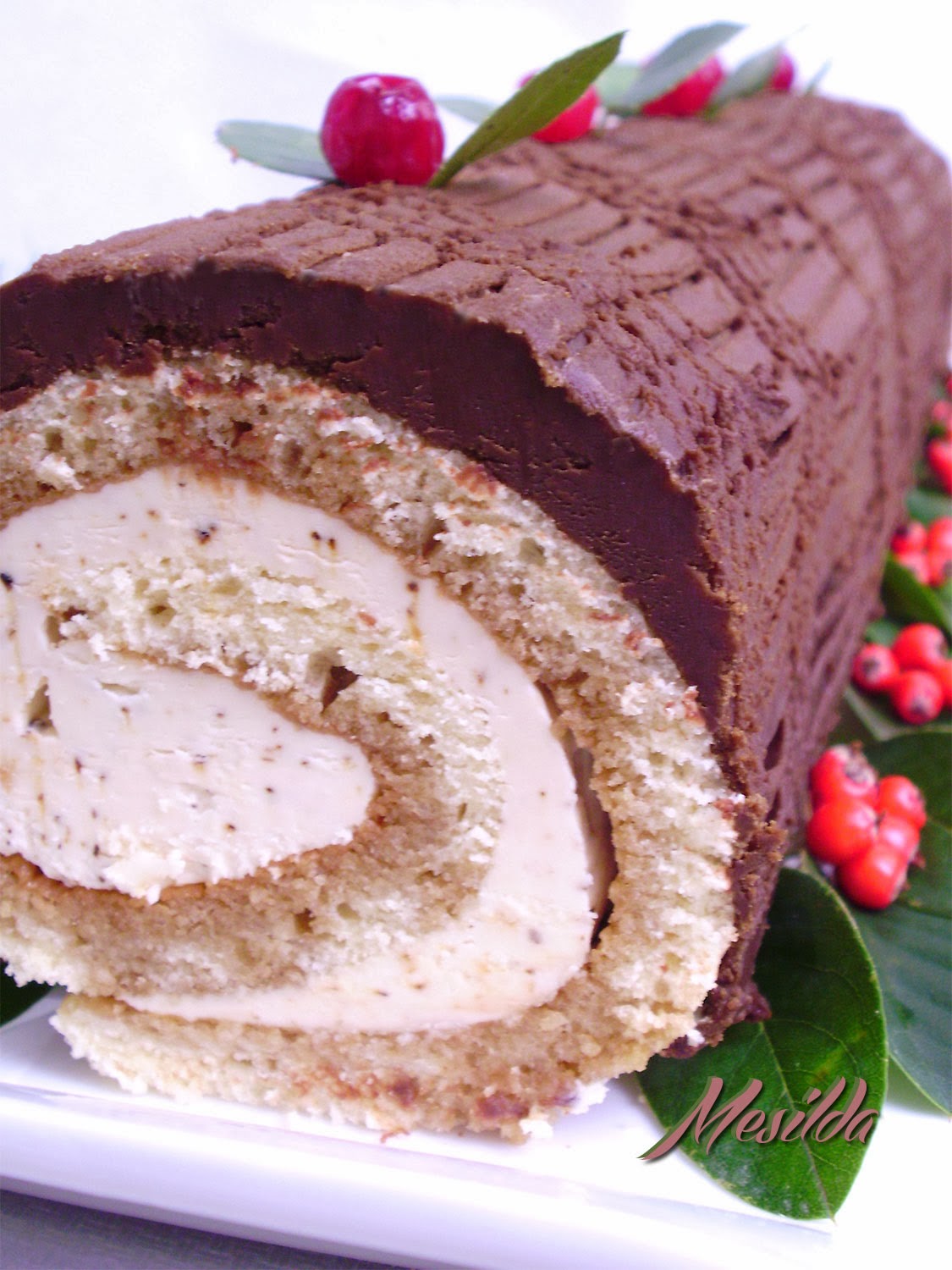 TRONCO DE CHOCOLATE Y RON - La cocina de Mesilda