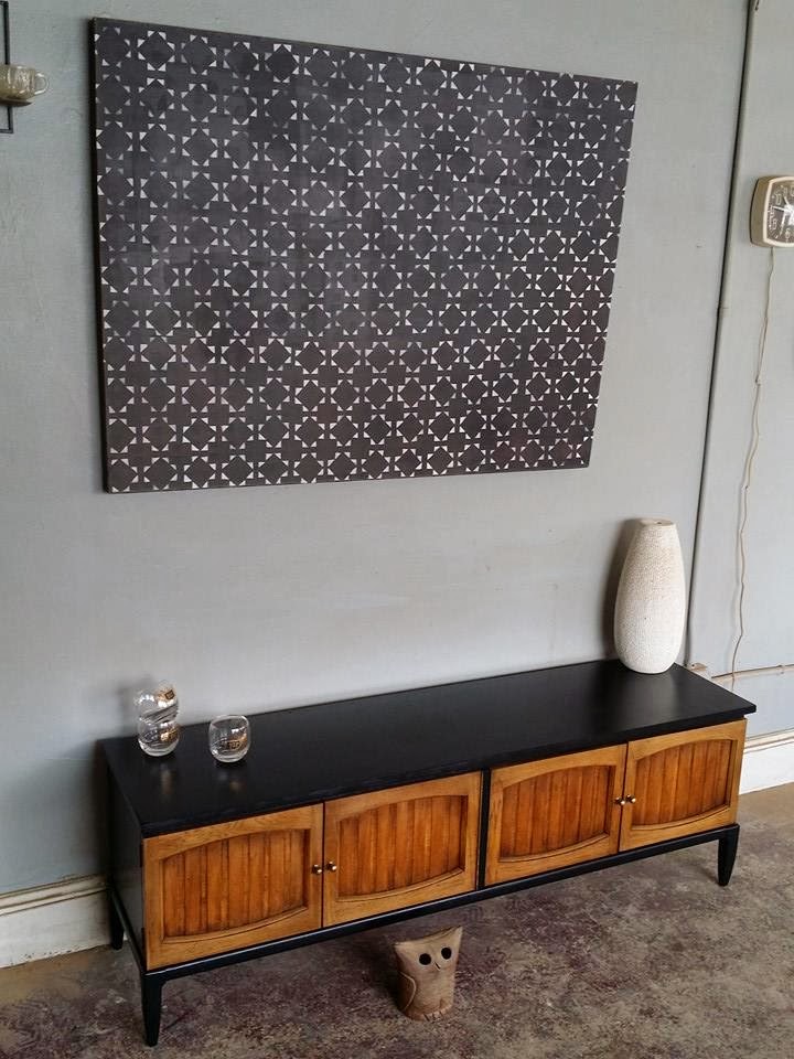 Vintage Ground: Mid Century Low Media Stand / Bar / Buffet