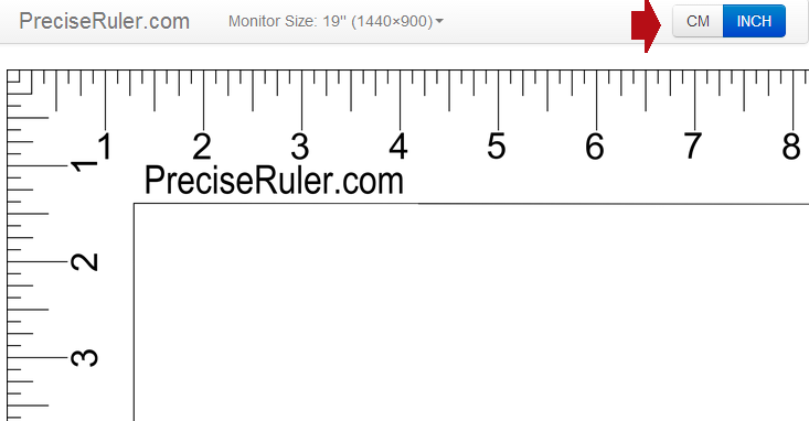 Precise Ruler: Switch between metric and imperial systems at online ruler