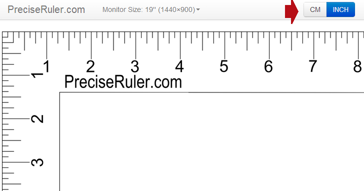 Precise Ruler: Switch between metric and imperial systems at online ruler