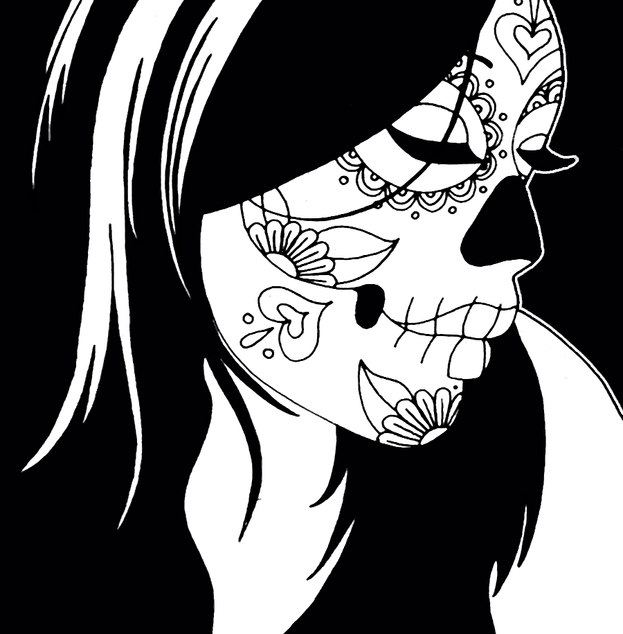 Yucca Flats, N.M.: Calaca-A-Day 365 Project Day 21 - +Kimberlin Ann