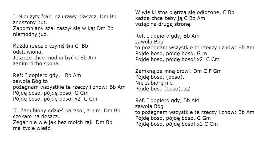 Polish Songs With Lyrics & Chords