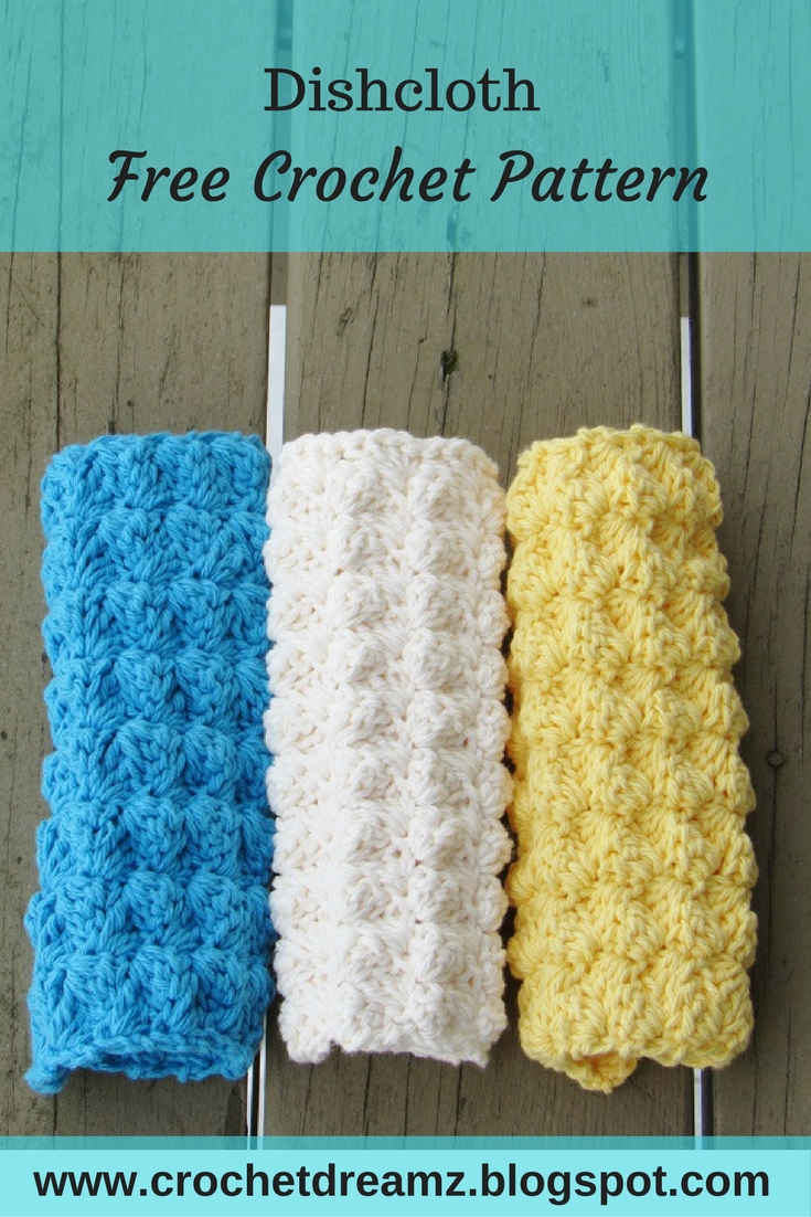 Dishcloth or Washcloth Crochet Pattern, Free Crochet Pattern - Crochet ...