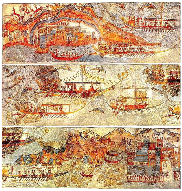 Viático de Vagamundo: Santorini minoan frescoes (frescos Minóicos)