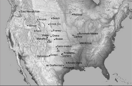 "Media Luna" de sílex de los primeros pobladores de América