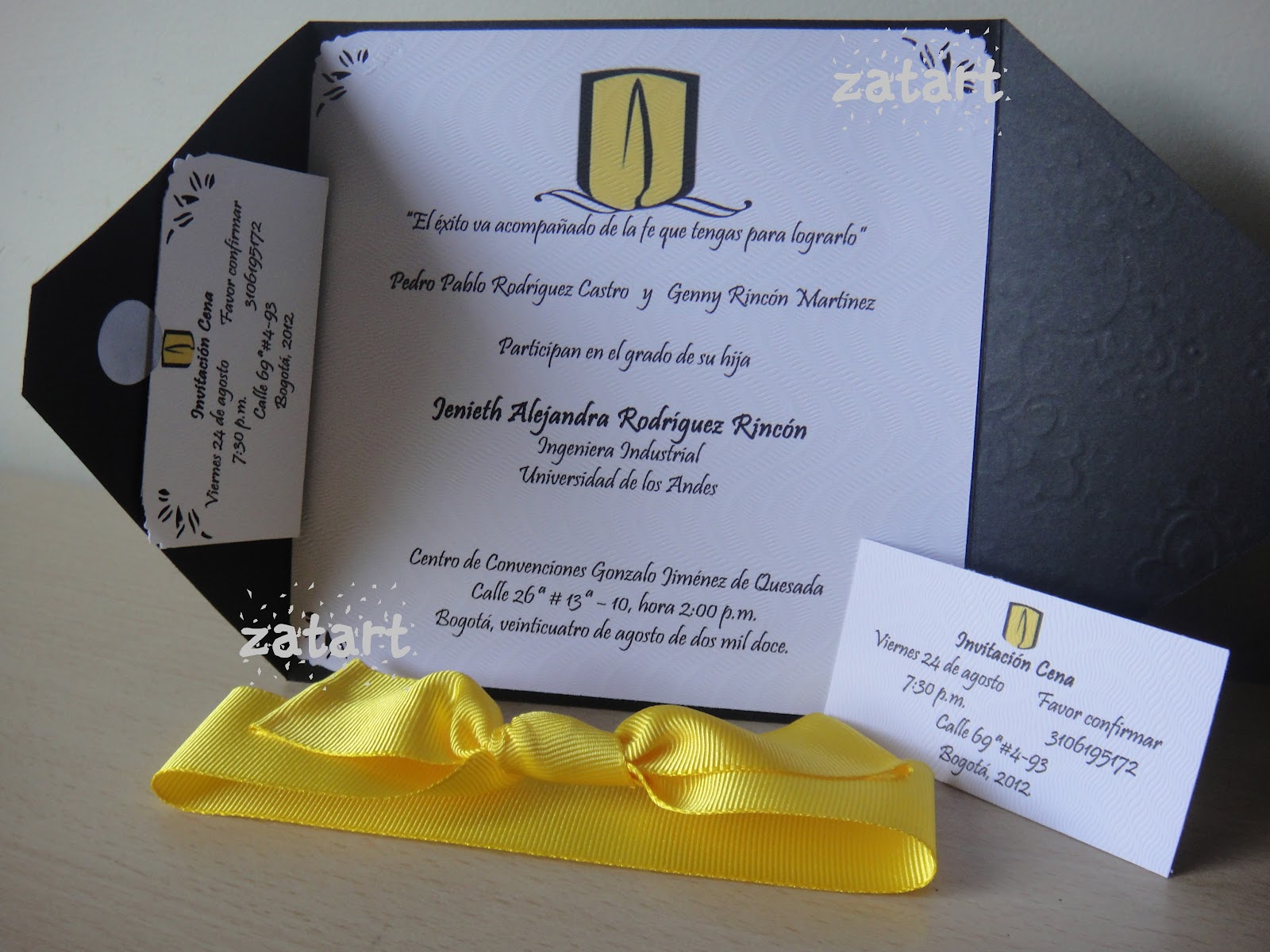 Texto para tarjetas de participacion de grado universitario - Imagui