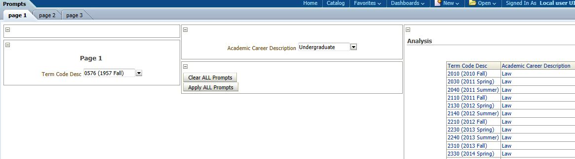 OBIEE10G & 11G Knowledge Sharing: Single Button for multiple Global Prompts in OBIEE 11g