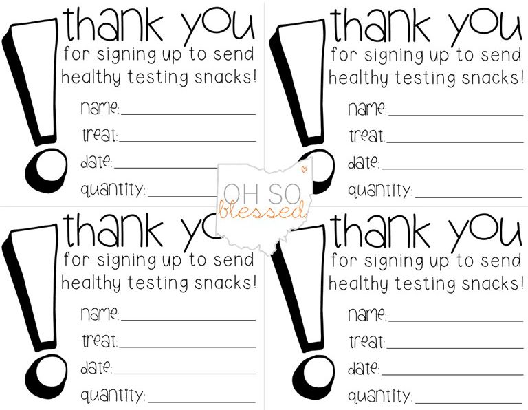 Tami Teaches: Healthy Testing Treats
