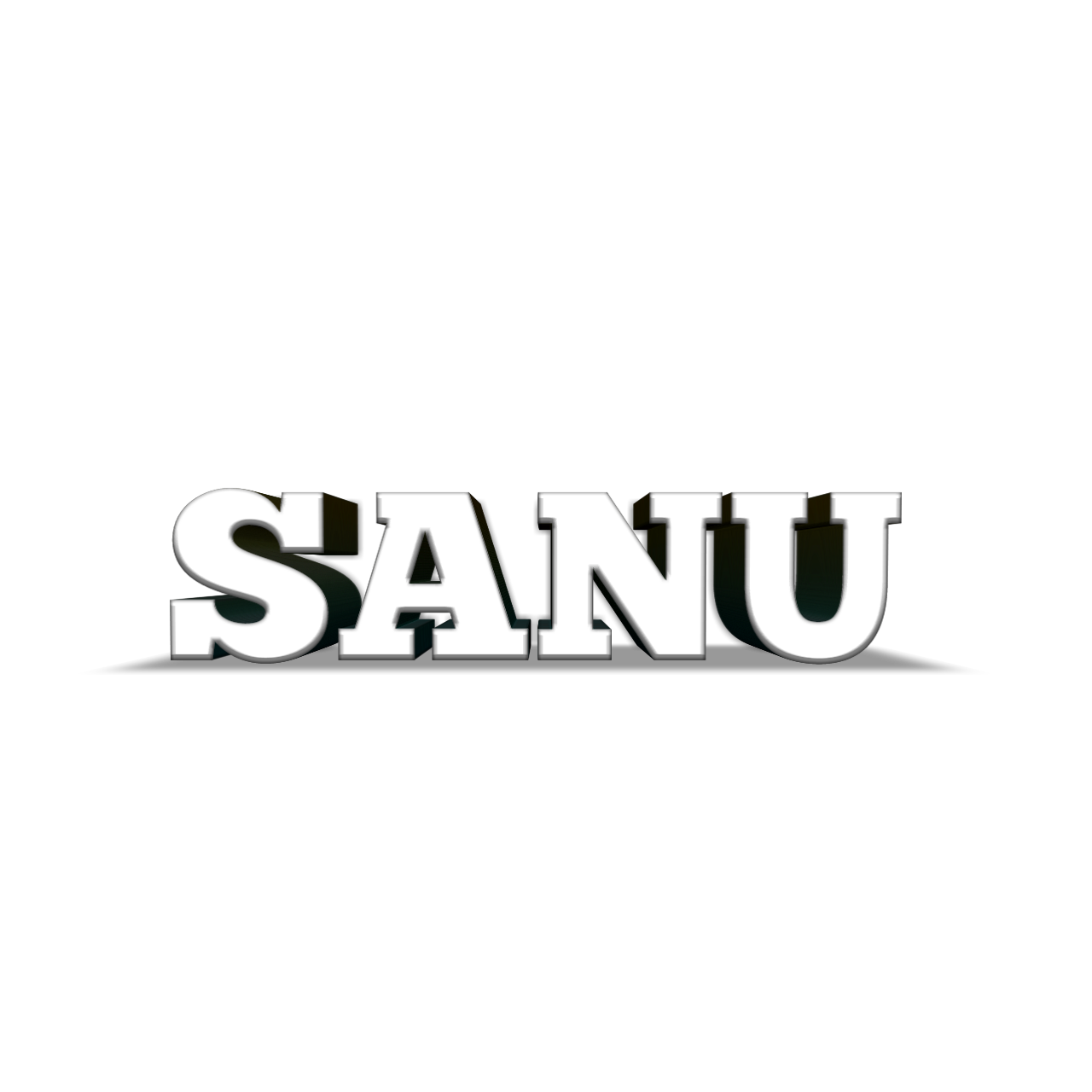 Sanu 3d name PNG image