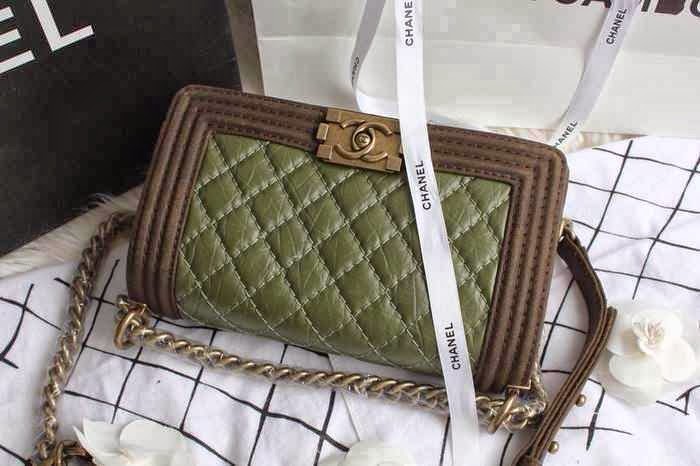 CHANEL BAGS REPLICA: Chanel Pre-fall 2013 Green/Brown Boy Chanel ...