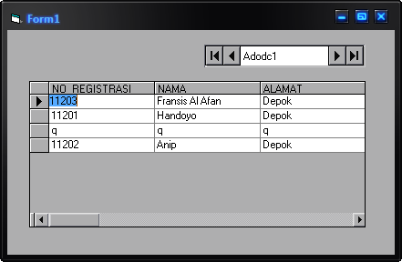 Koneksi Database Access dengan Adodc VB 6 ~ Dunia Kampus