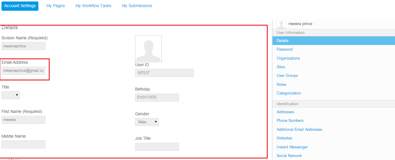 Liferay User Profile Input Fields Disableenable ~ Liferay Savvy