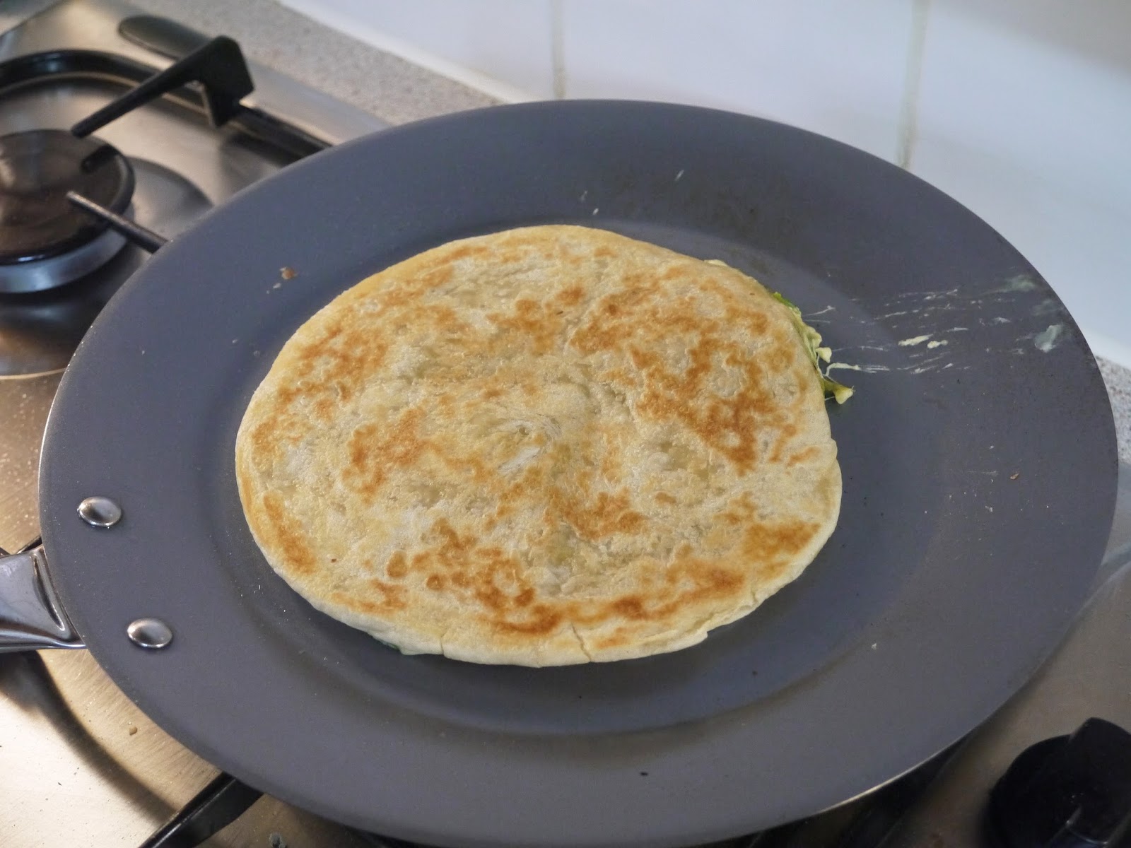 This Muslim Girl Bakes: Chicken Paratha Wraps with Pink Chilli Onions.