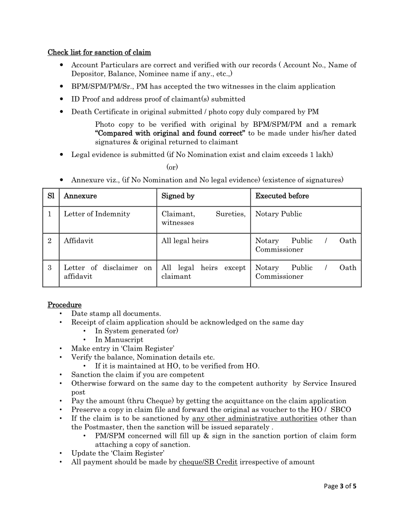 Death Claim Settlement process for SB & SC[Step by Step Process] | DOP ...