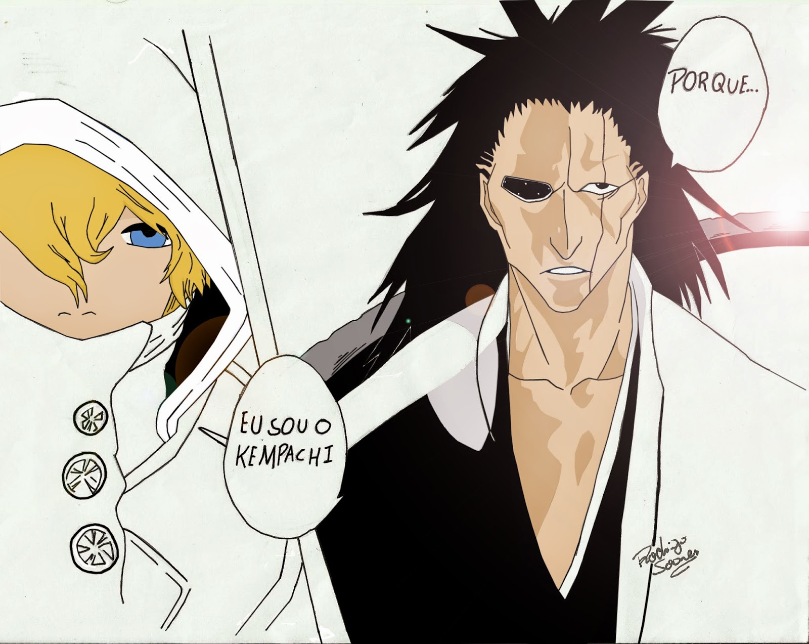 desenhos do rodrigo: Zaraki Kempachi VS Gremmy the visionary