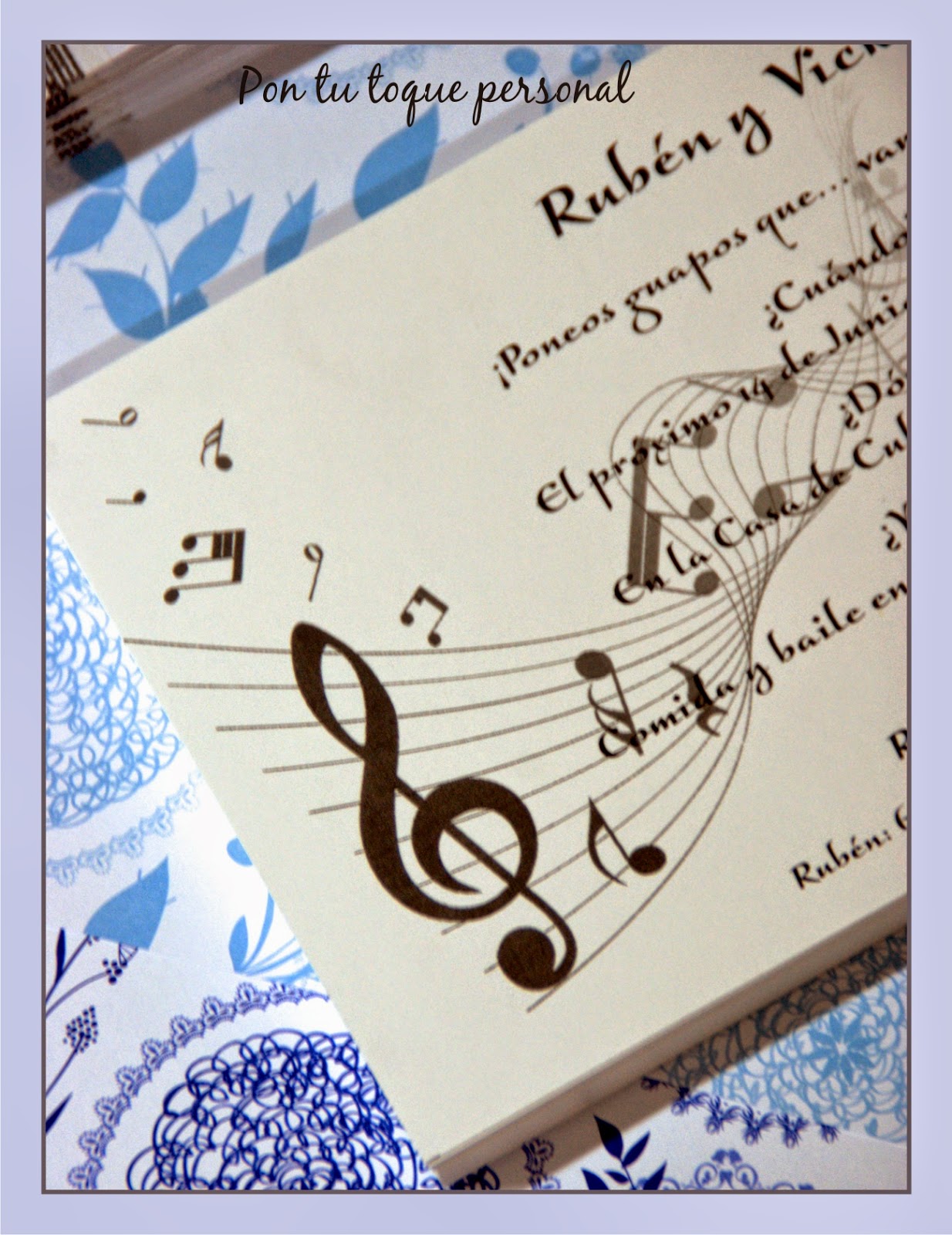 Pon tu toque personal: Invitación de boda personalizada con motivos ...