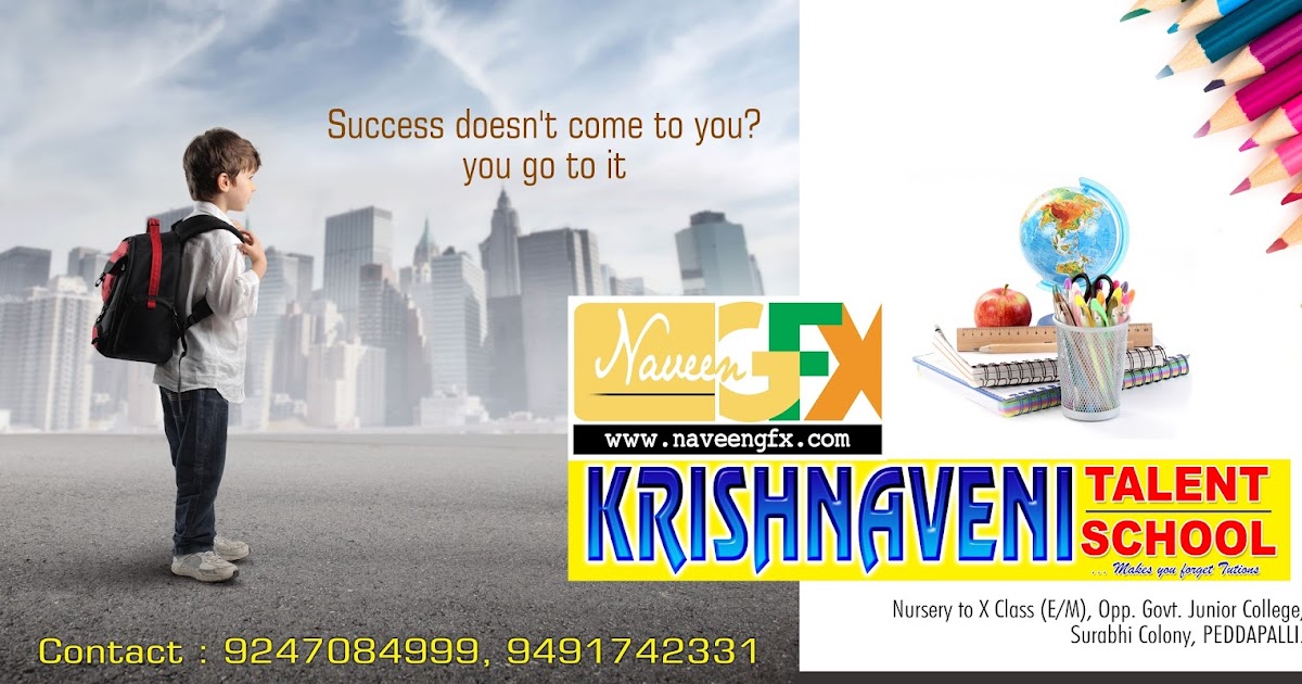 conceptual school flex banner design psd template | naveengfx