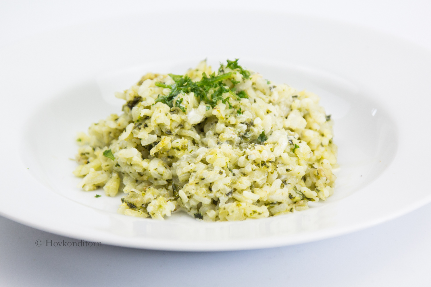 Oven baked Spinach Garlic Risotto