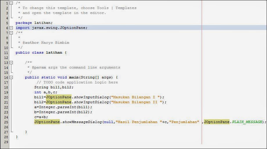 ALGORITMA & PEMROGRAMAN JAVA - Penjumlahan Dua Bilangan Dengan JOptionPane | Learning To Earning