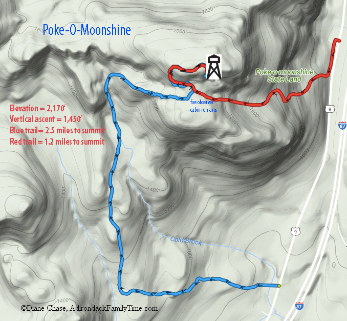 Adirondack Fire tower Hike: Champlain Valley's Poke-O-Moonshine