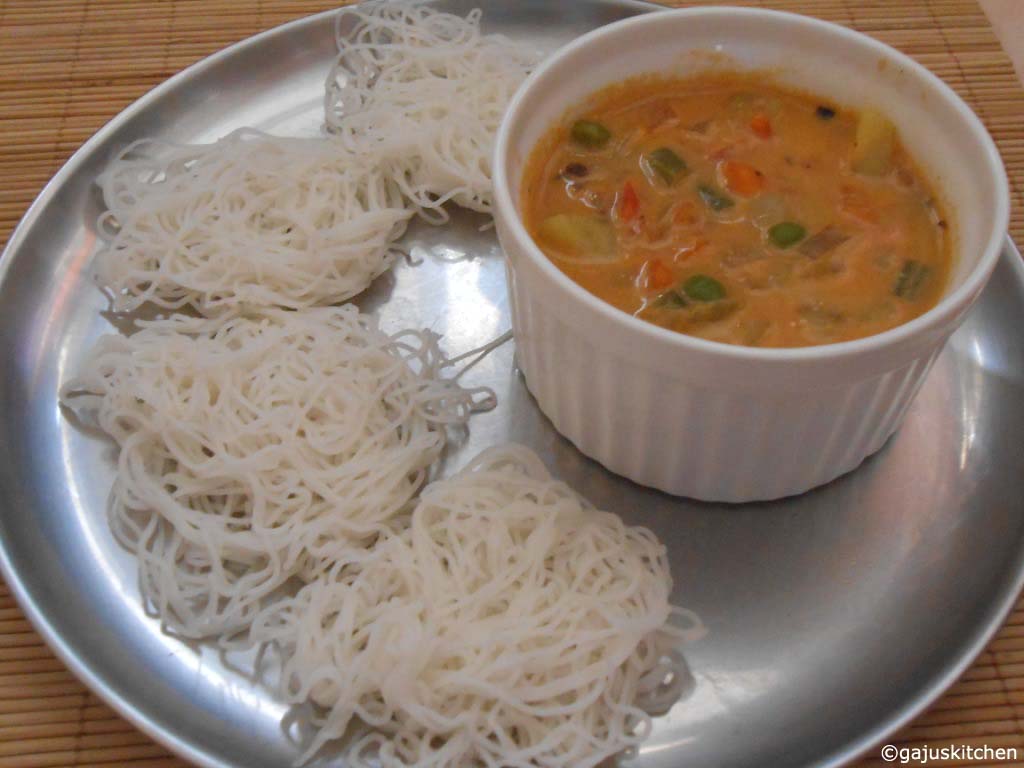 Idiyappam with Vegetable Stew |Gajus kitchen