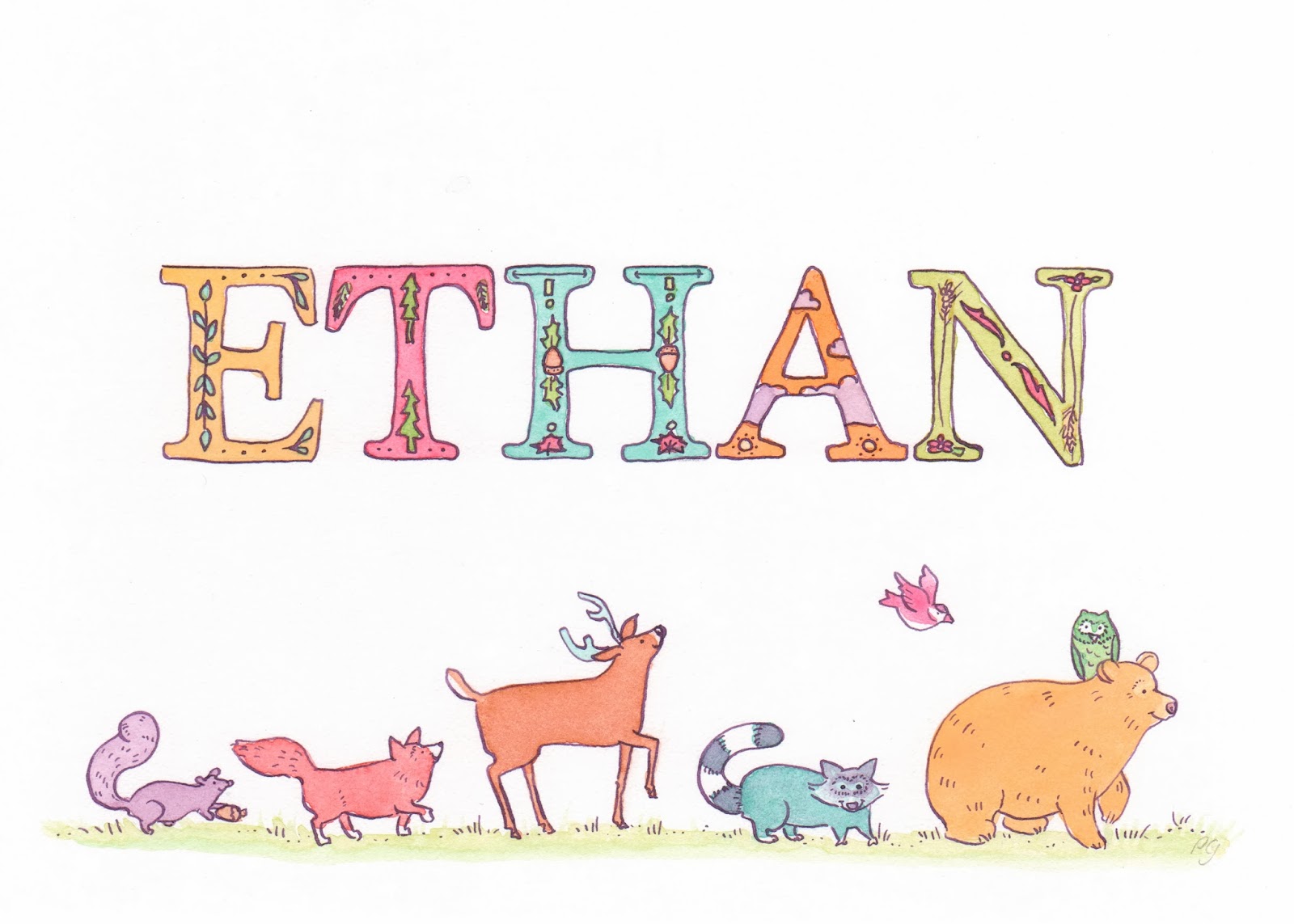 Pamela Goodman Illustration Blog: Kids Name Signs