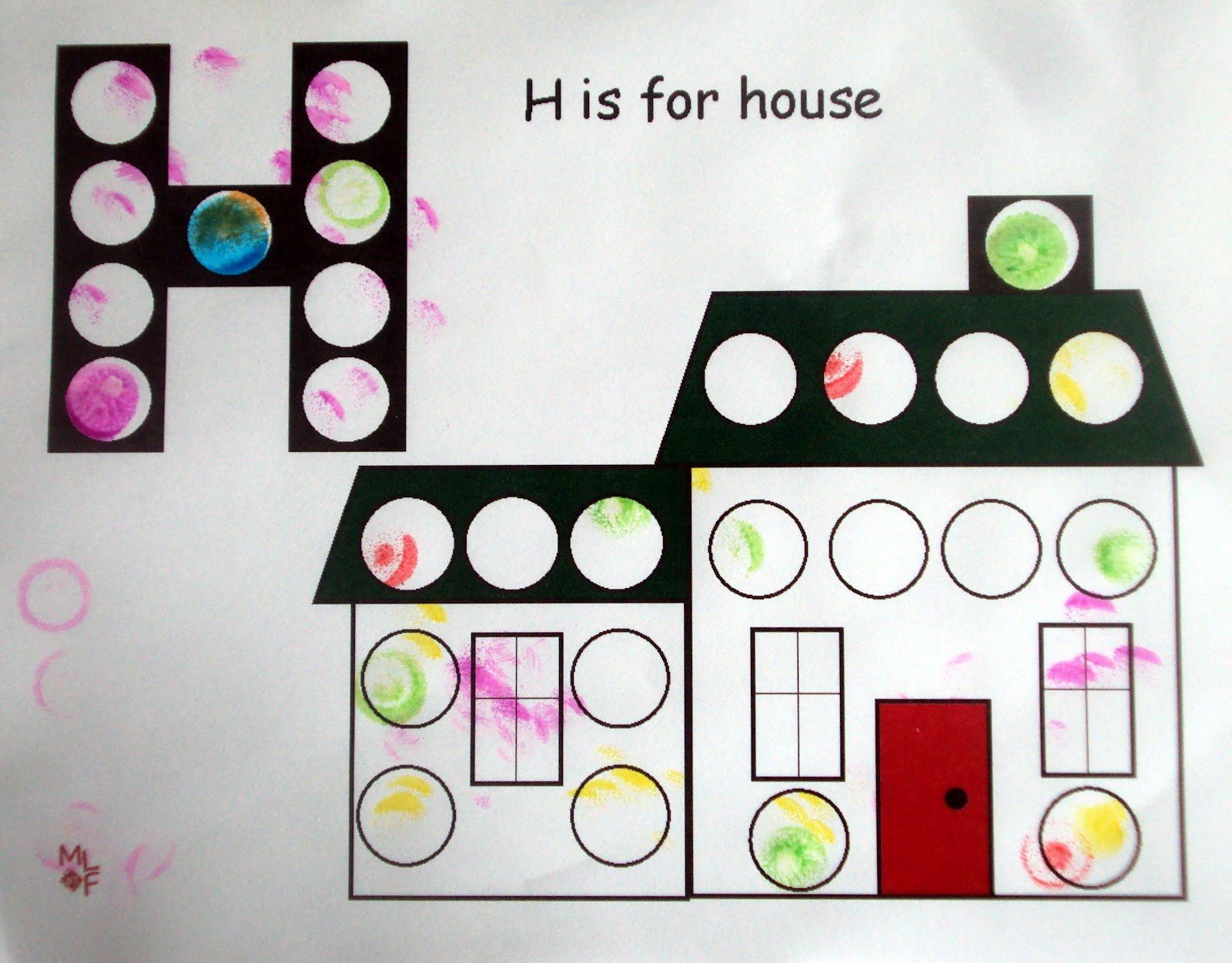 Mom's Tot School: Letter: H