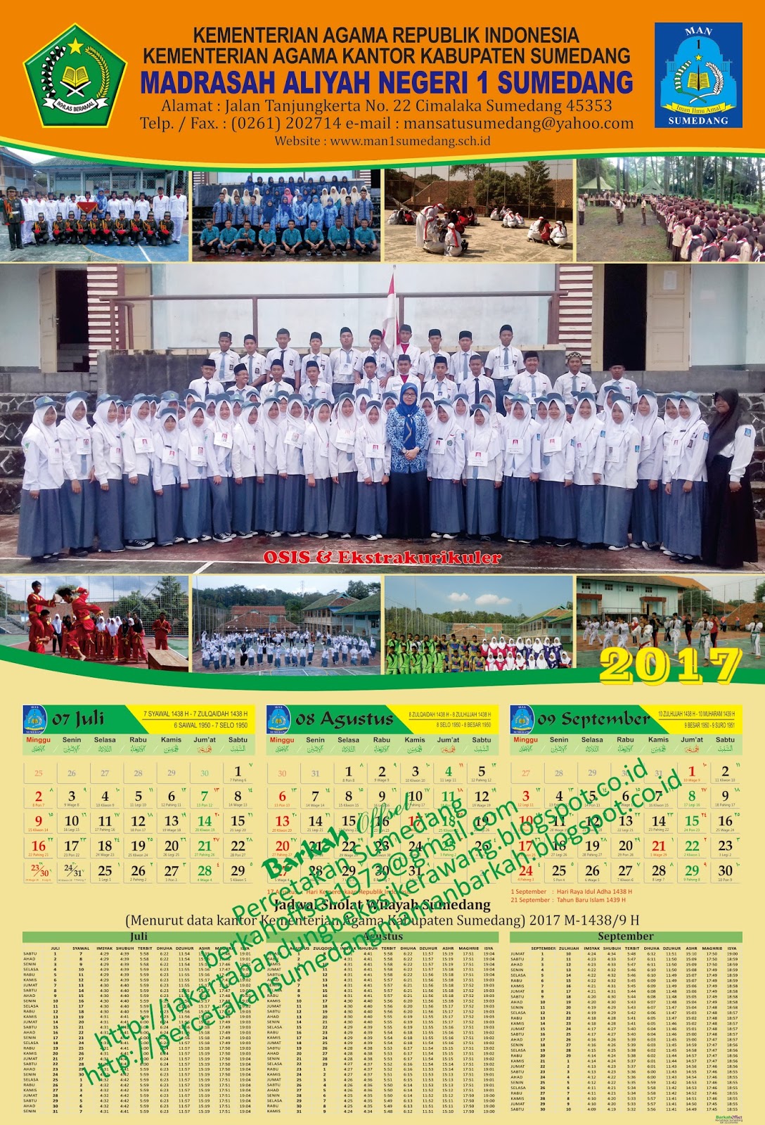 Cetak Kalender PILKADA & Undangan Murah Tlp/WA 081323396986: Subang ...