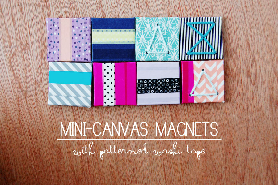 mon makes things: Mini Canvas Washi Tape Magnets