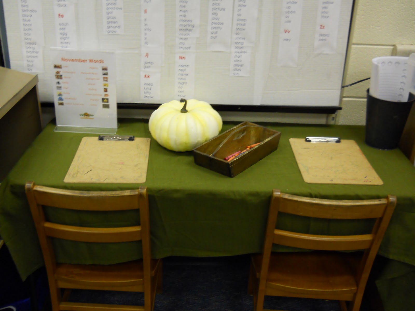 First Grade Magic: November Writing Station