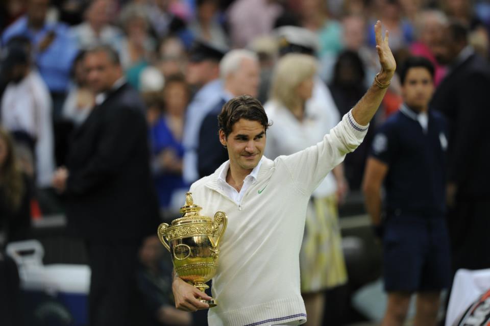 Search Great Tennis Wallpapers: Roger Federer 2012 Wimbledon Champion