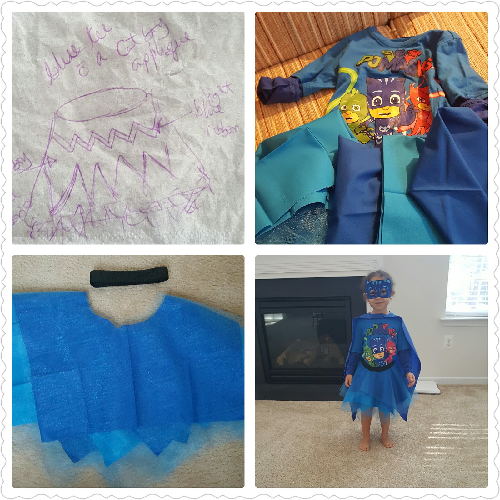 Life with my 3 Js: DIY: The making of a PJ Masks Catboy skirt