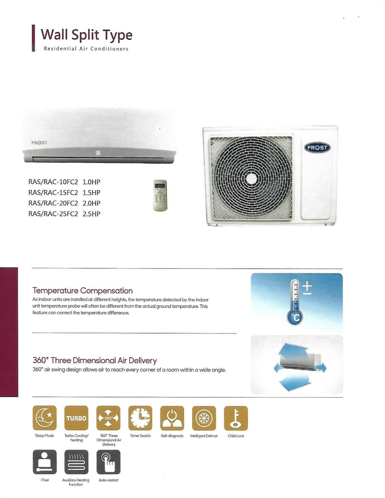 MaximaxSystems.com: FROST SPLIT WALL AIR CONDITIONER