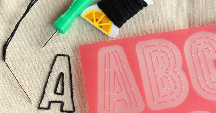 DIY Alphabet Embroidery (Free Stencil)