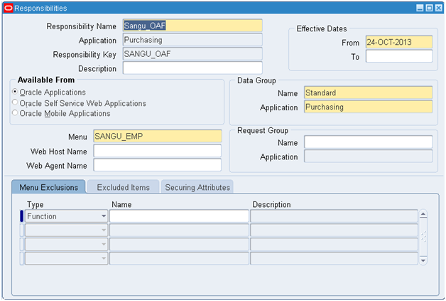 OAF by SSPatil: Registration of OAF Page in Apps